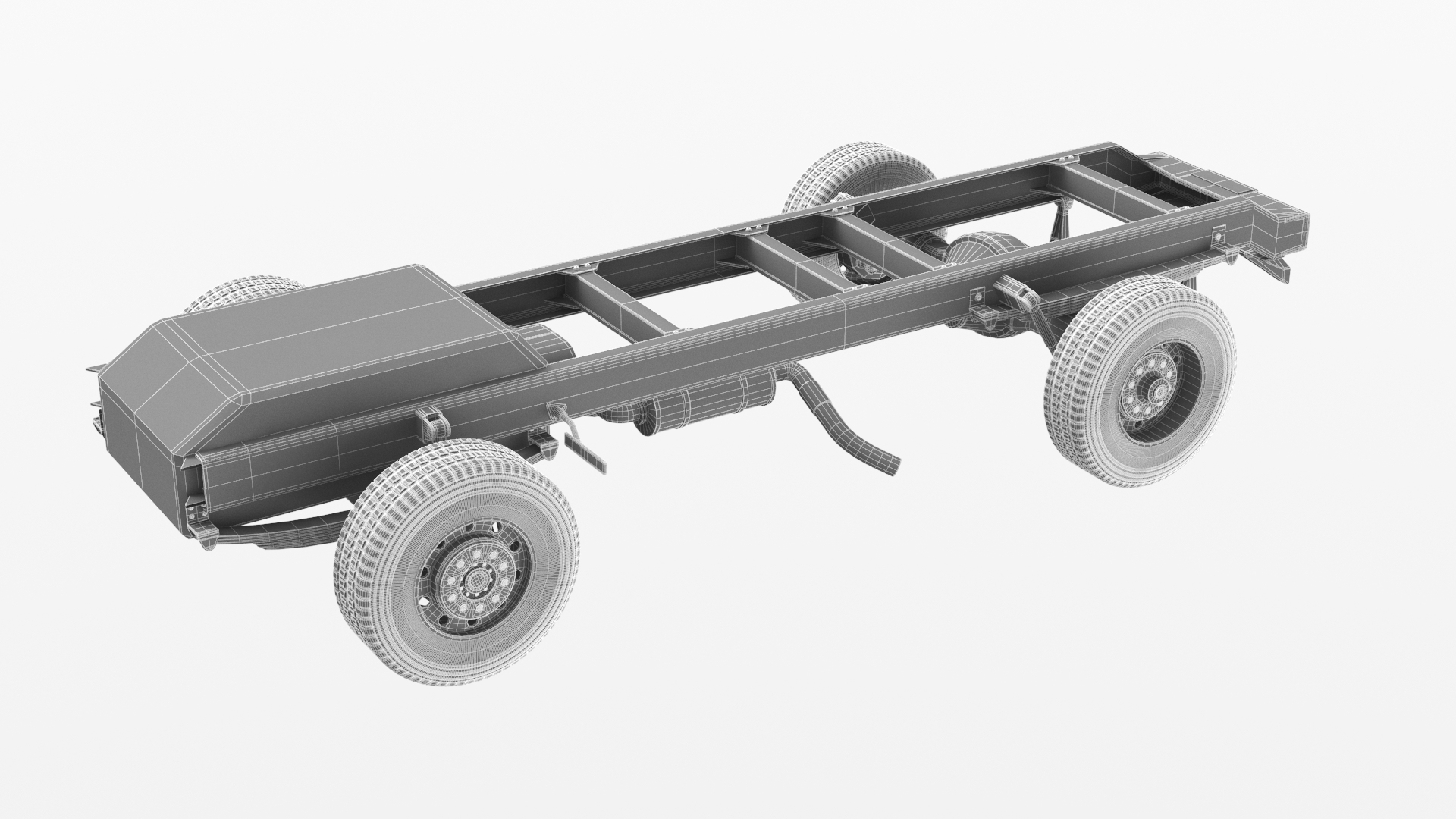 Simple Truck Frame Chassis Model - TurboSquid 1435498