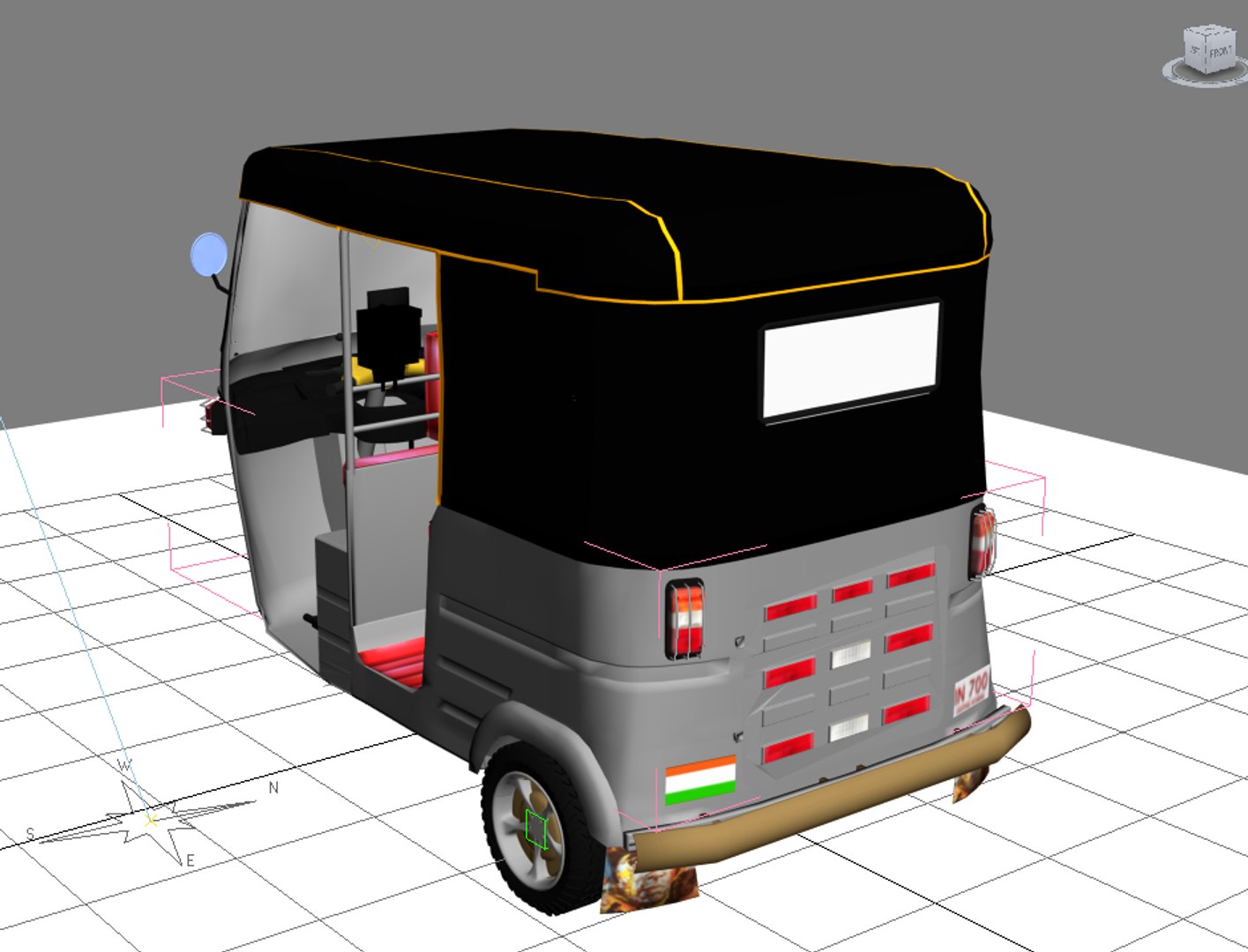 Indian Rickshaw Black 3D Model - TurboSquid 1298176