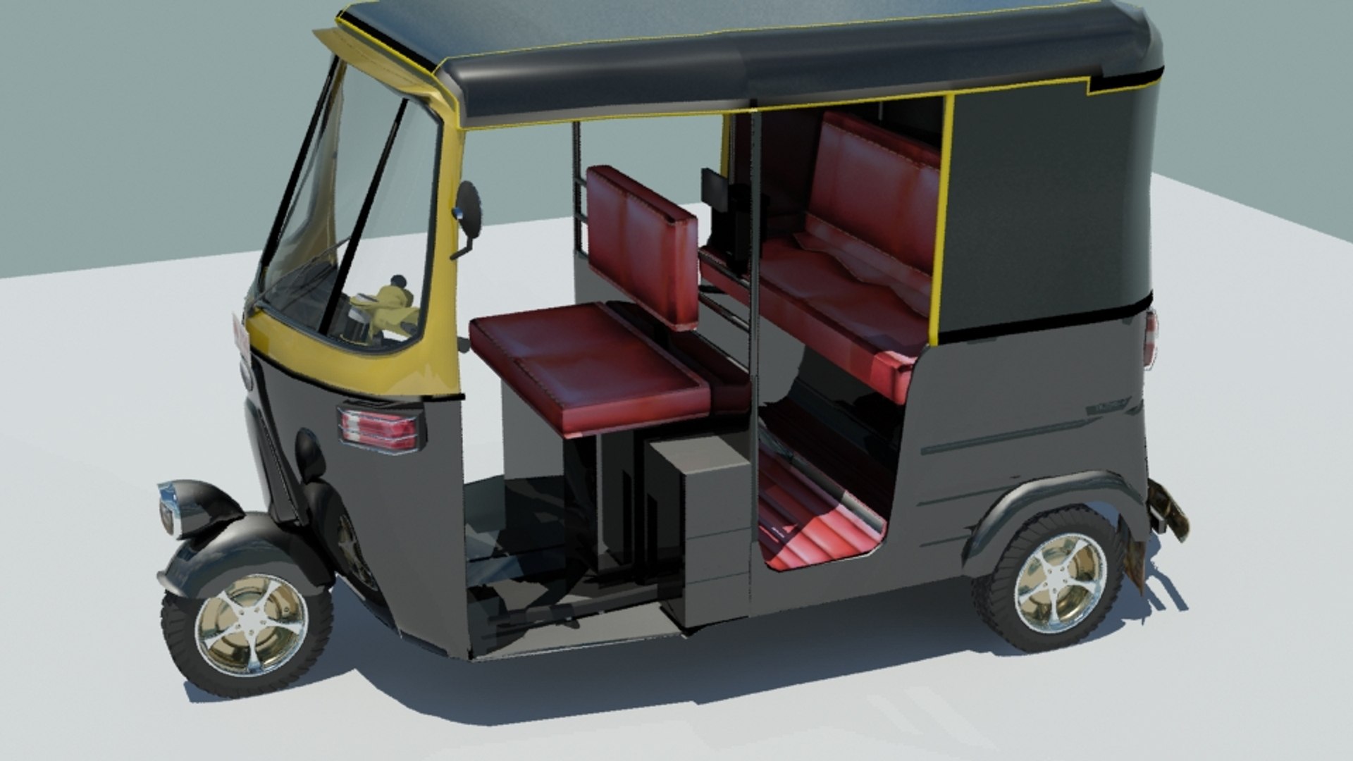 Indian Rickshaw Black 3D Model - TurboSquid 1298176