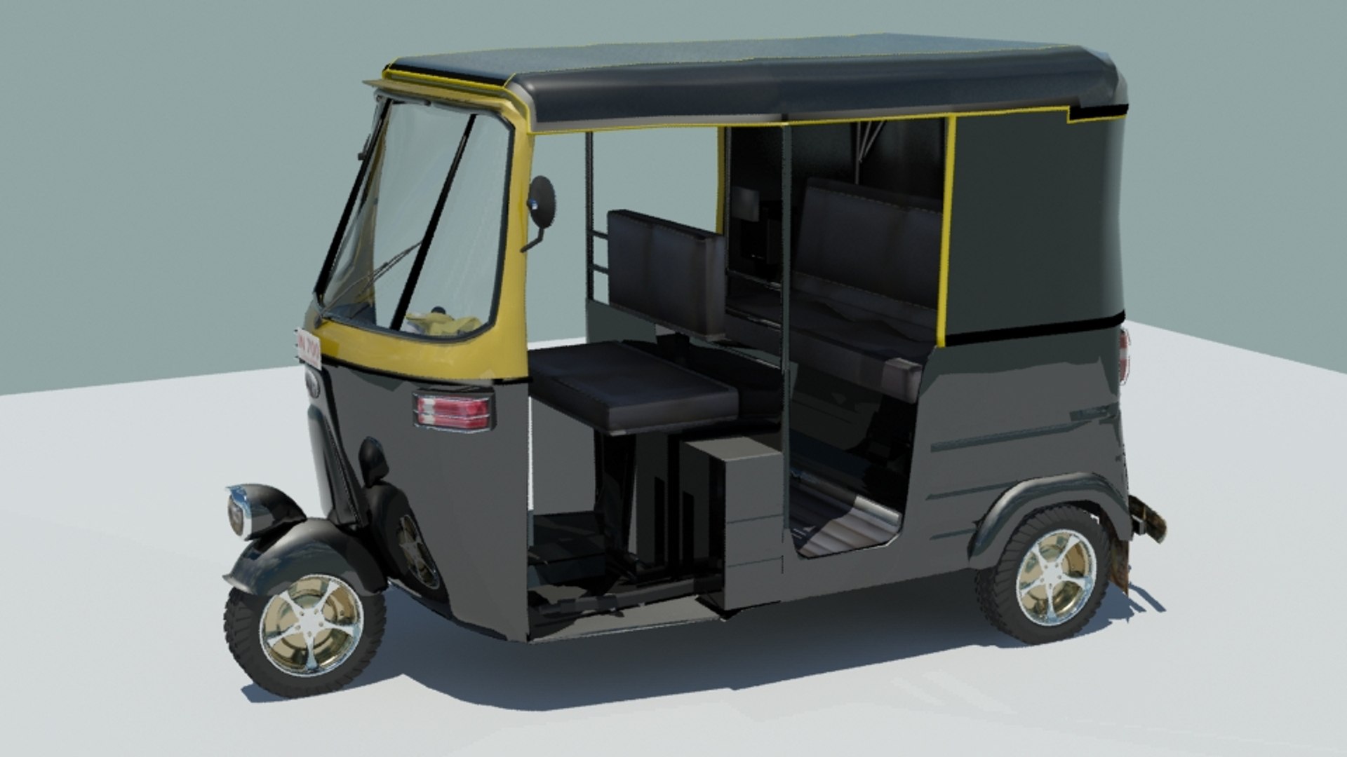 Indian Rickshaw Black 3D Model - TurboSquid 1298176