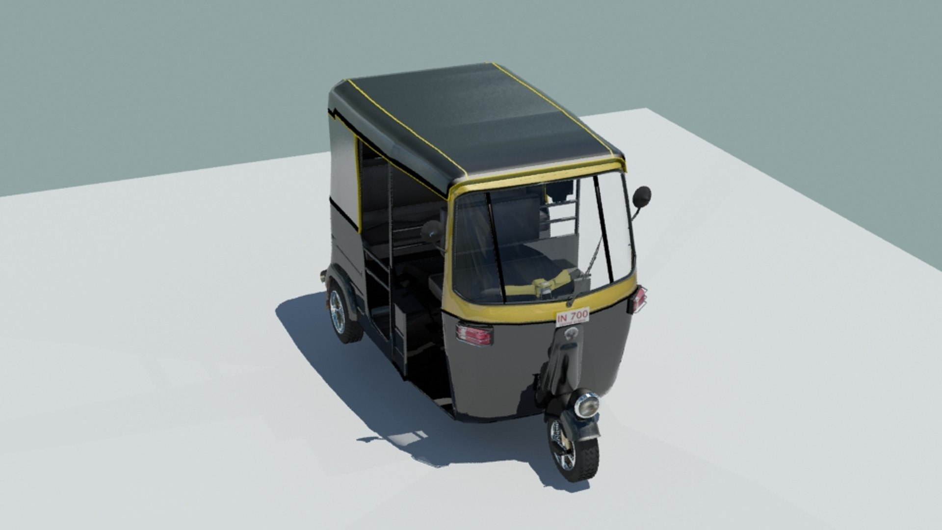 Indian Rickshaw Black 3D Model - TurboSquid 1298176