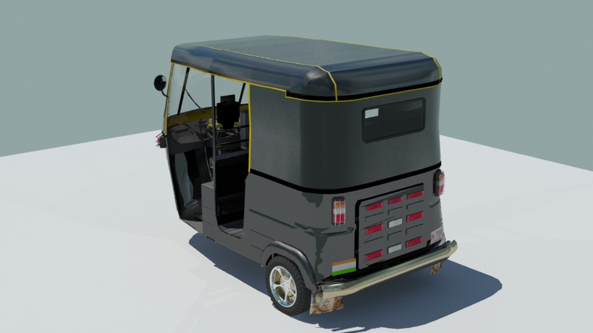 Indian Rickshaw Black 3D Model - TurboSquid 1298176