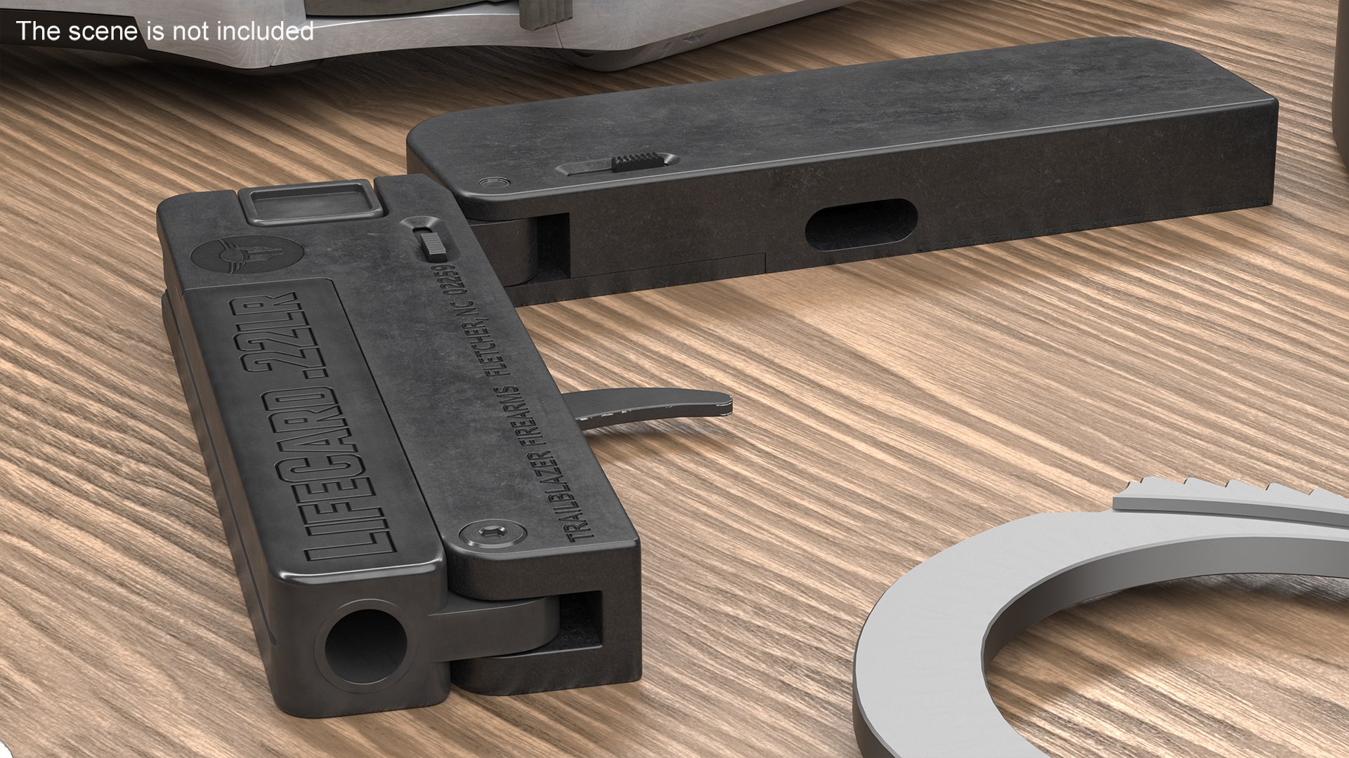 3D Foldable Wallet Pistol Unfolded model - TurboSquid 2168164