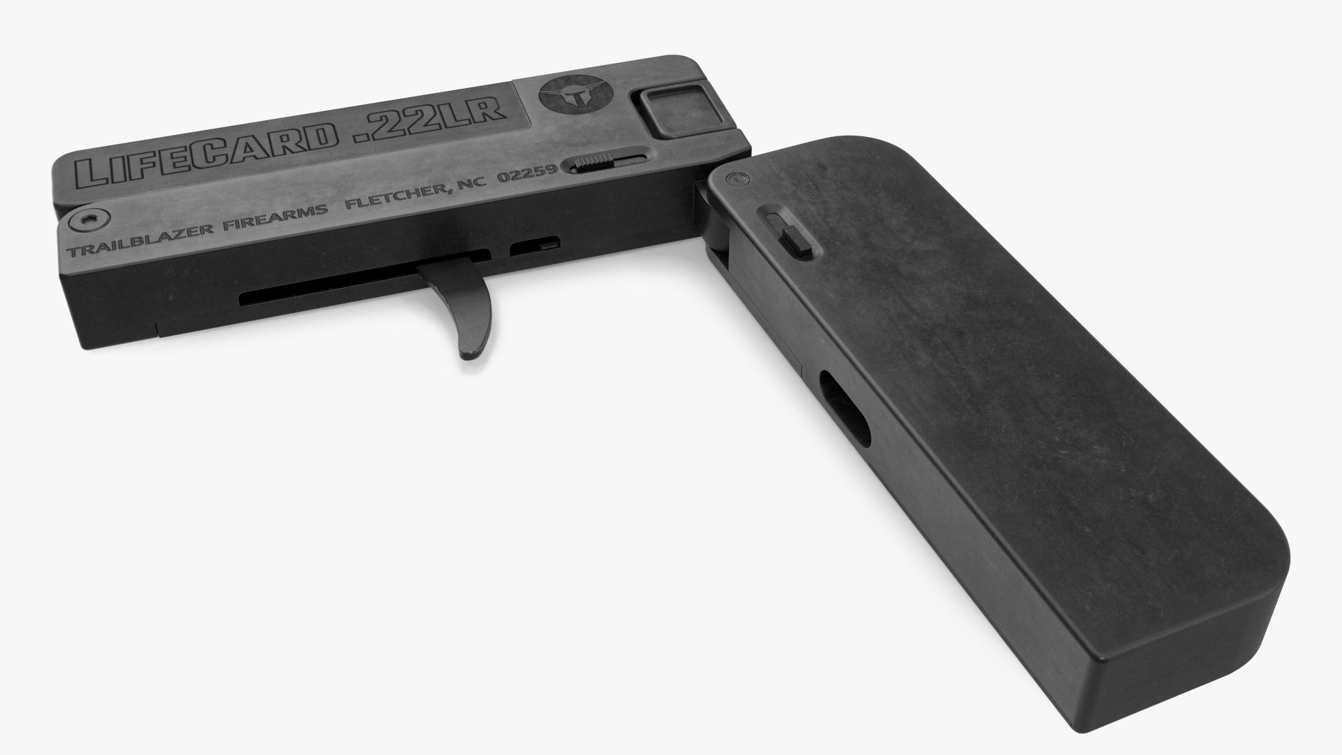 3D Foldable Wallet Pistol Unfolded model - TurboSquid 2168164