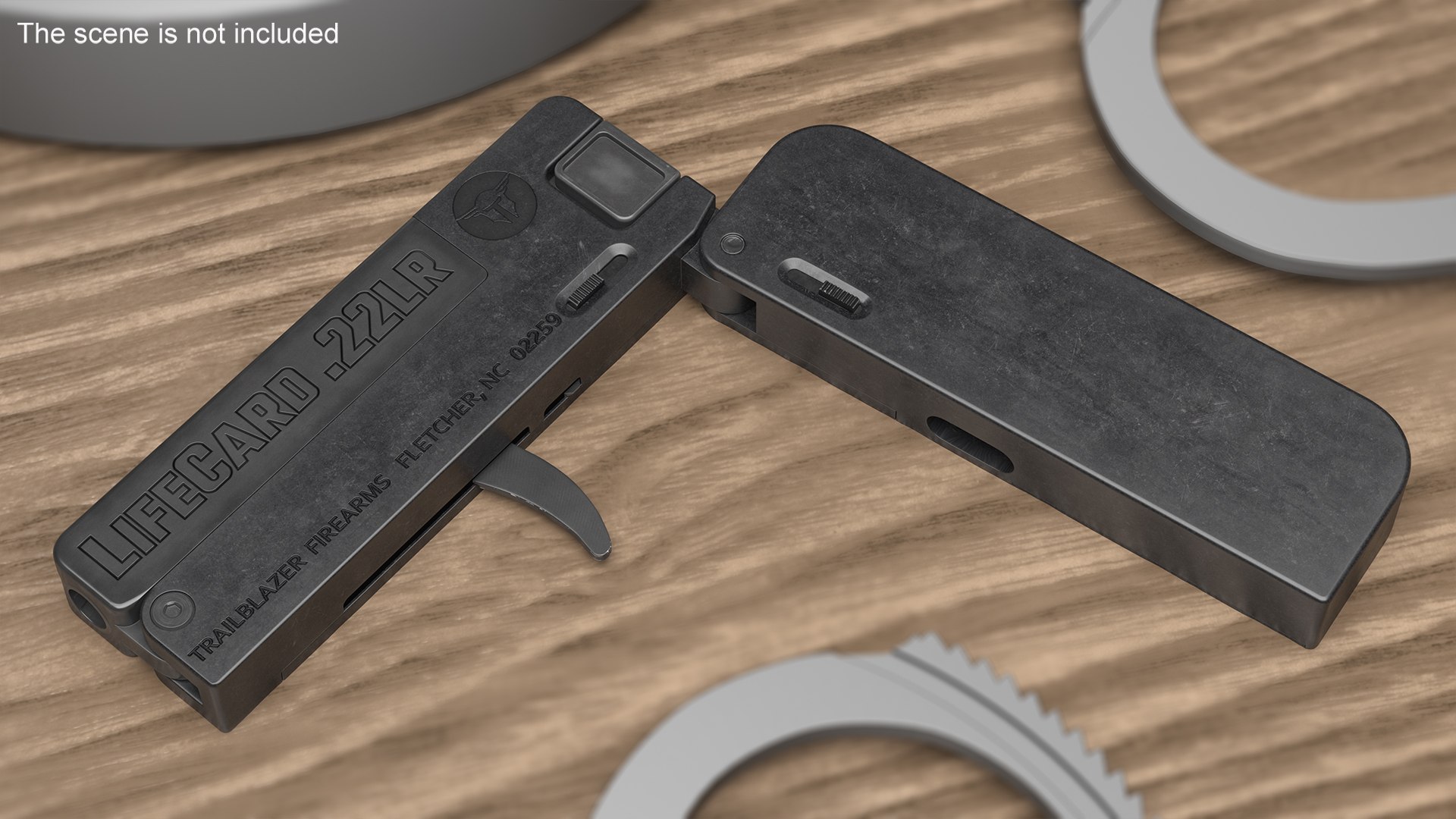 3D Foldable Wallet Pistol Unfolded model - TurboSquid 2168164