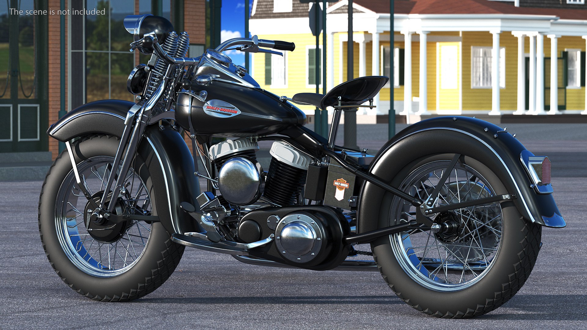3D 1942 Harley-Davidson WLA Black - TurboSquid 2104762