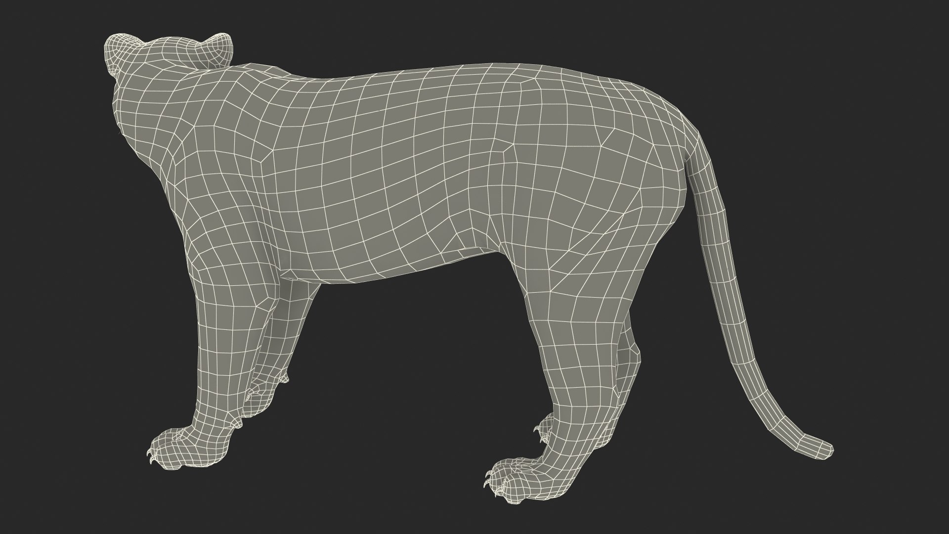 3D Black Panther Stand Pose Fur - TurboSquid 2210712