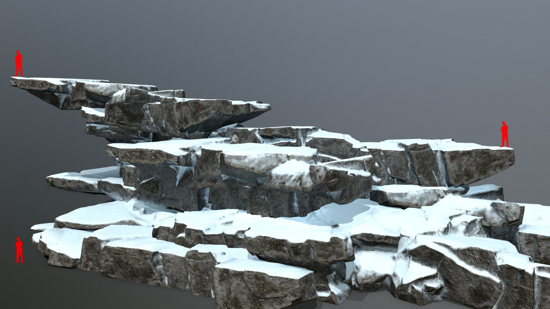 Snow Rocks 3D Model - TurboSquid 2107260