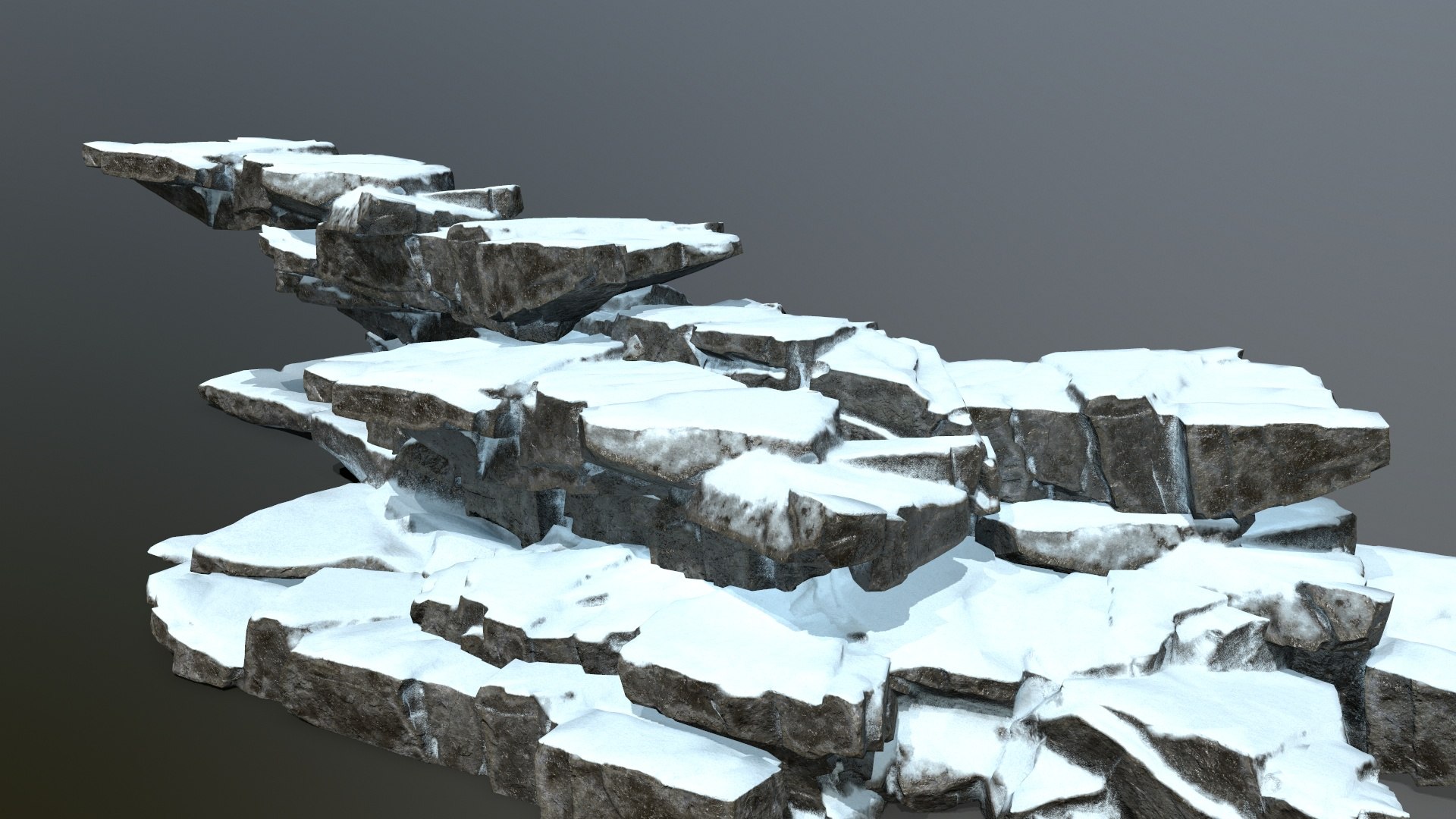Snow Rocks 3D Model - TurboSquid 2107260