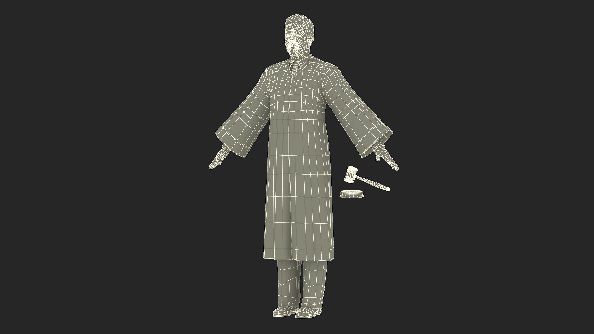 3D Judge Rigged - TurboSquid 2339087