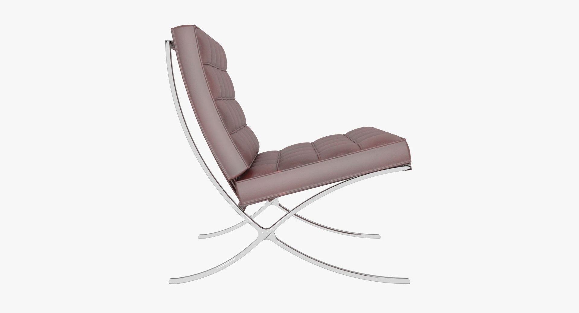 Knoll Red Leather Barcelona Chair 3D Model - TurboSquid 1729359