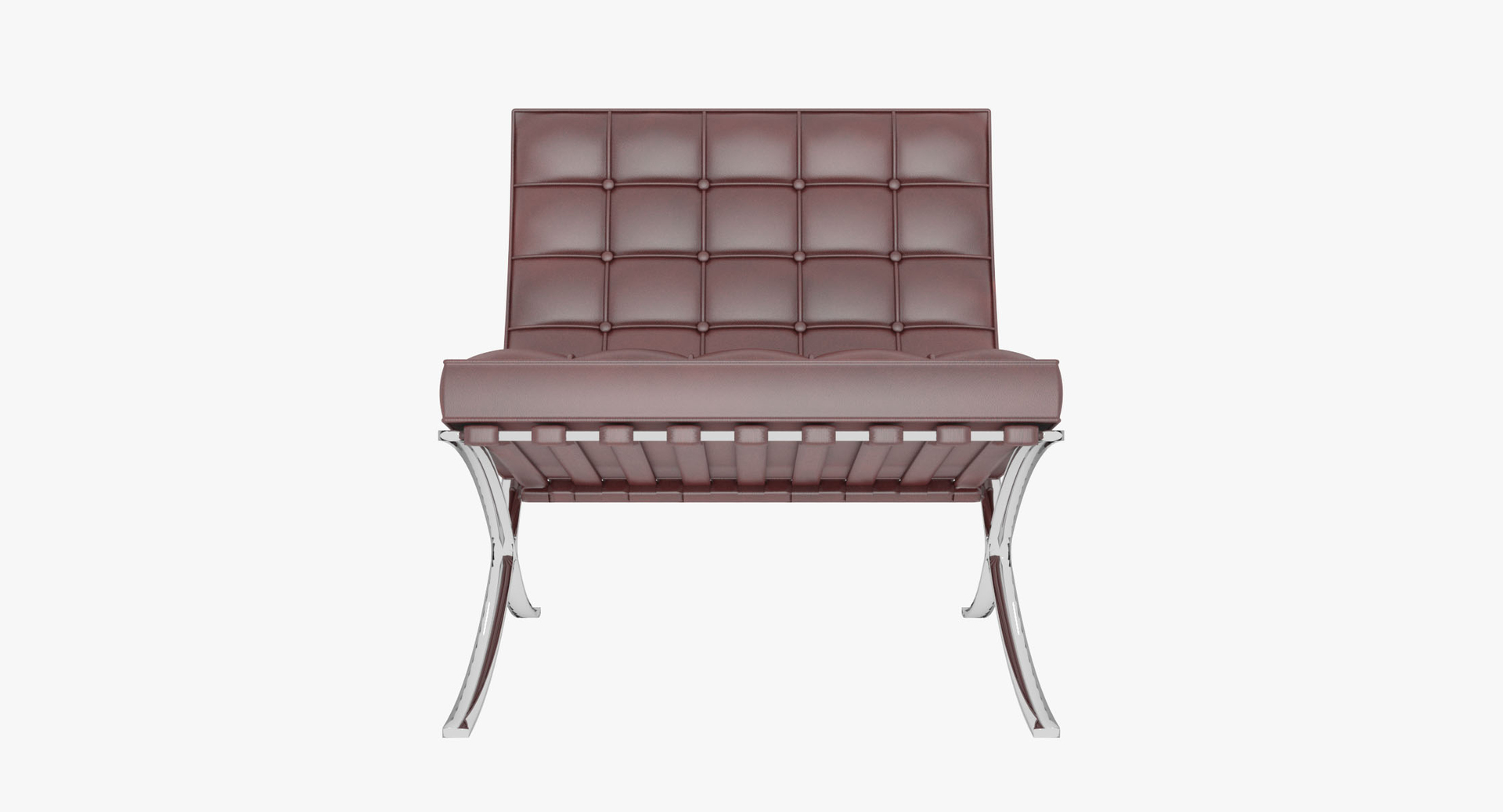 Knoll Red Leather Barcelona Chair 3D Model - TurboSquid 1729359
