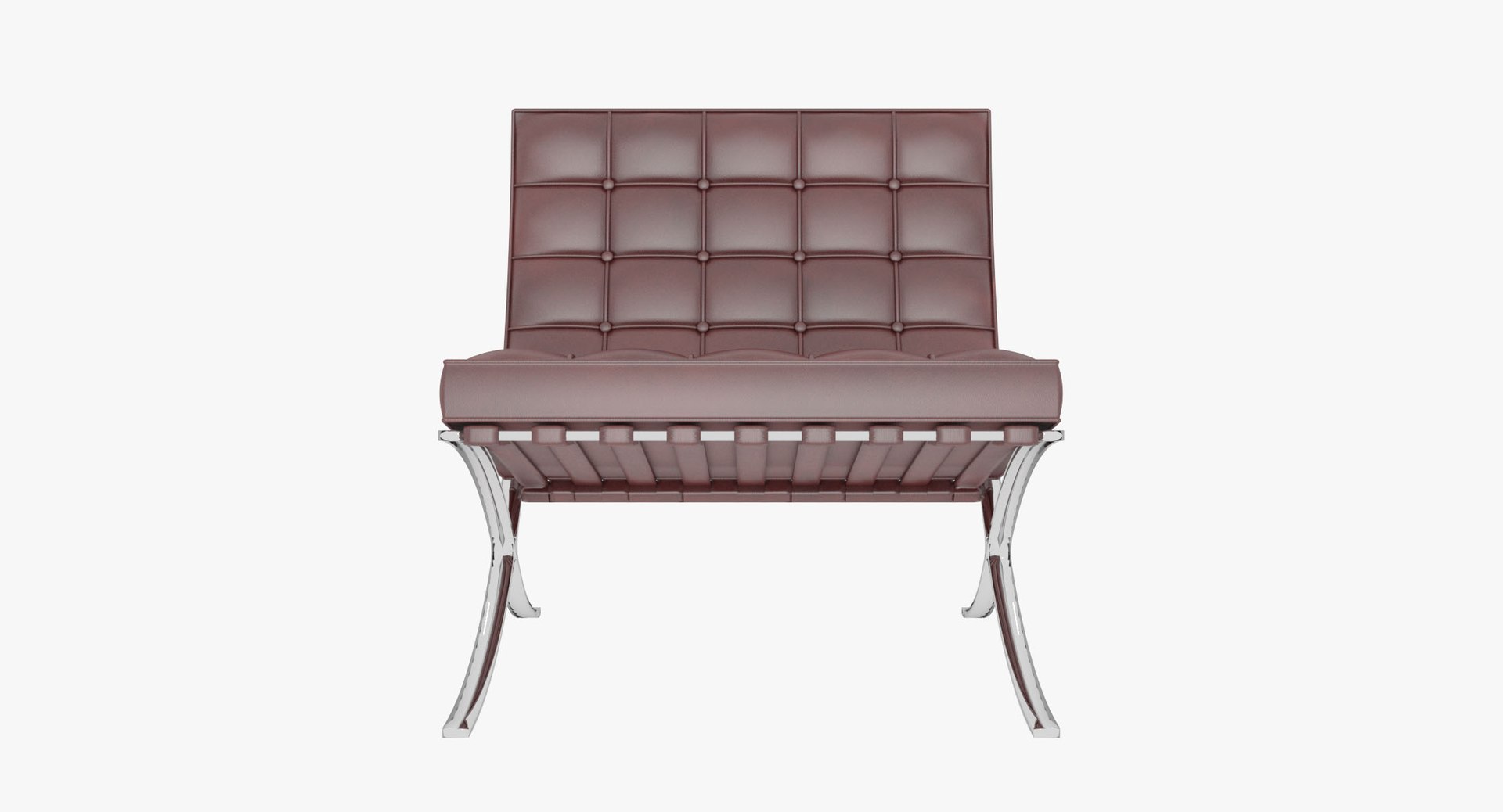 Knoll Red Leather Barcelona Chair 3D Model - TurboSquid 1729359