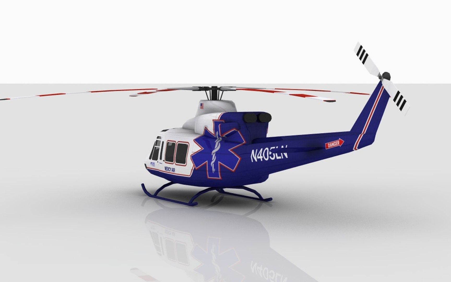Bell 412 Medic Air 3d Model