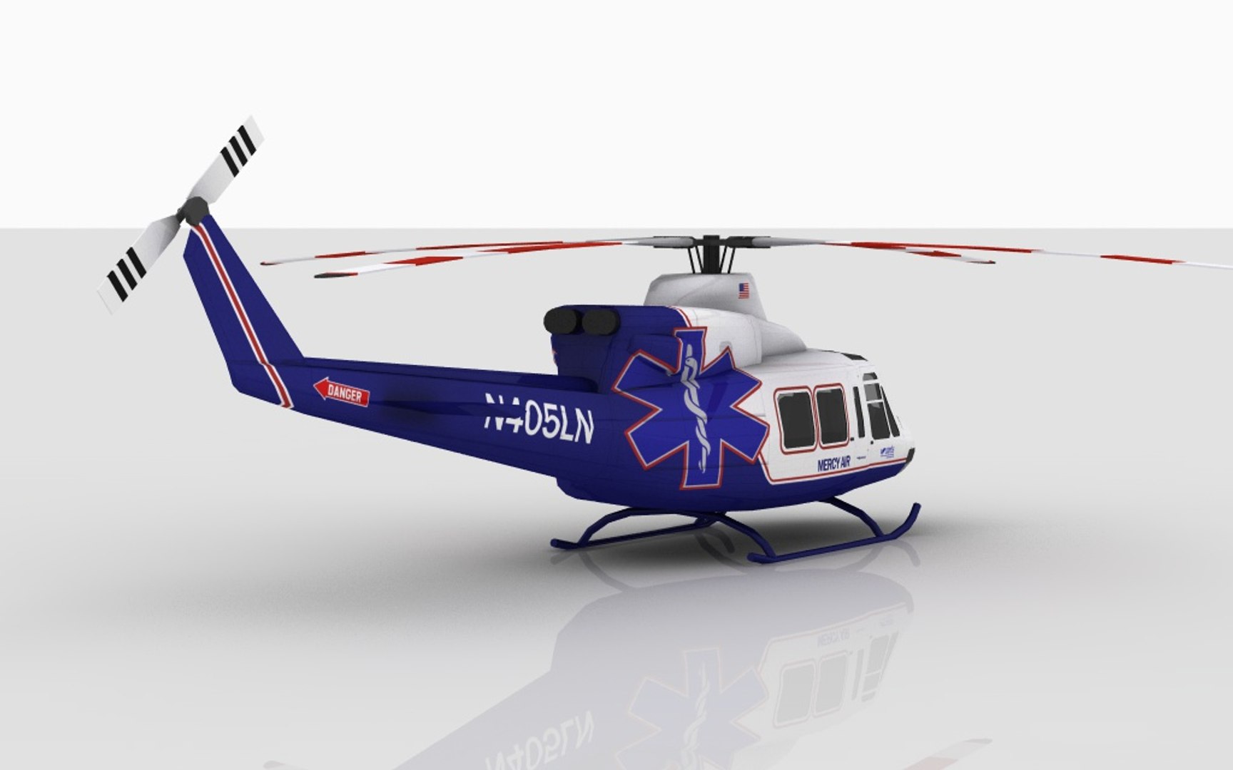 Bell 412 Medic Air 3d Model