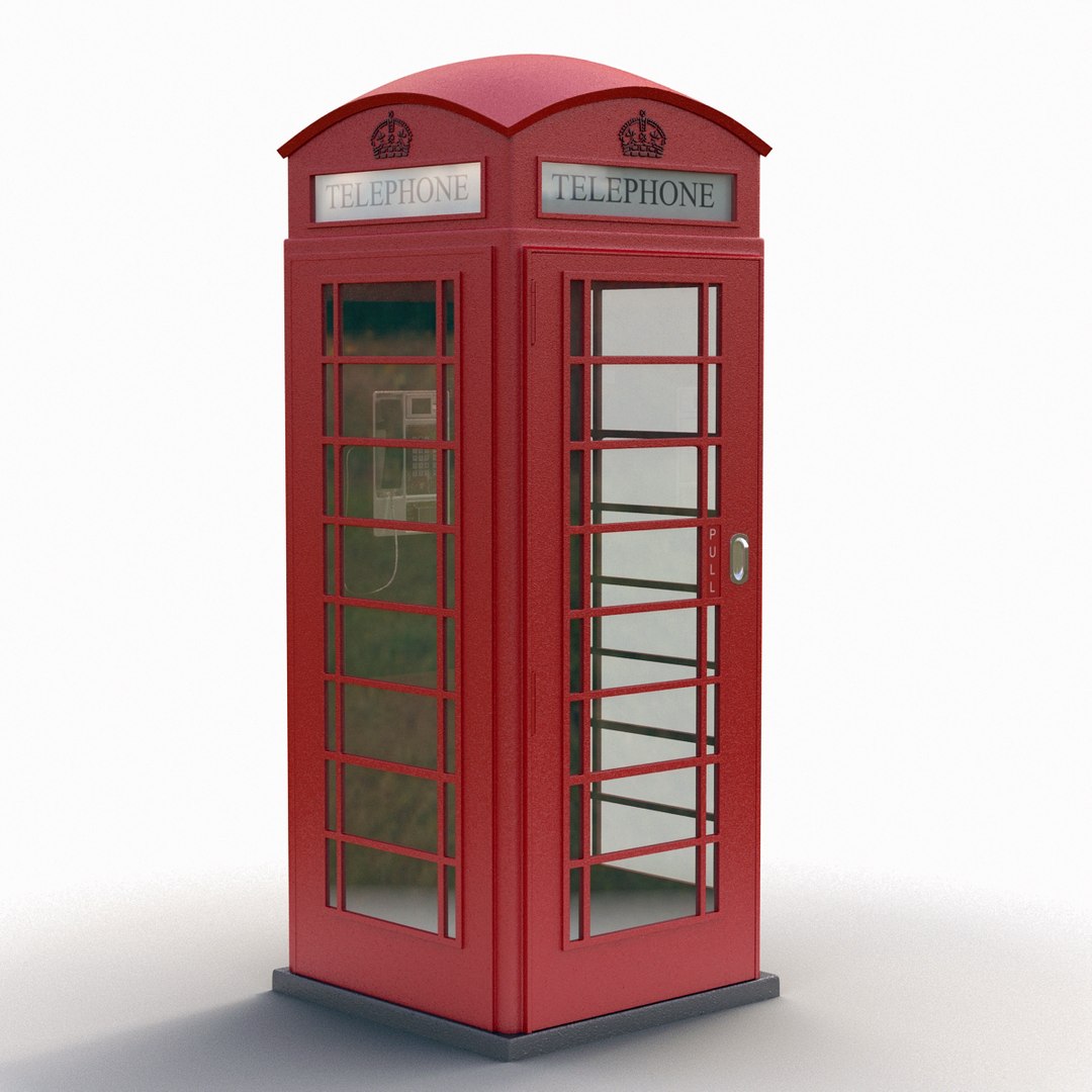 Red Telephone Box 3d 3ds