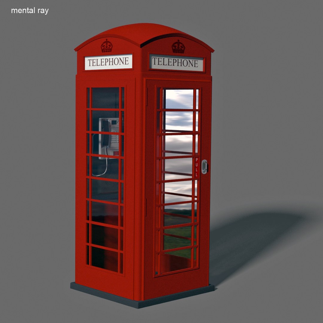 Red Telephone Box 3d 3ds
