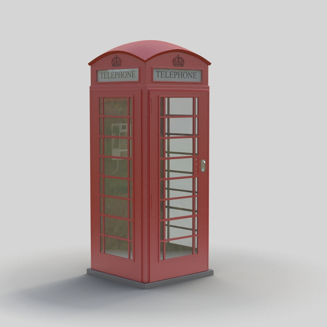 Red Telephone Box 3d 3ds
