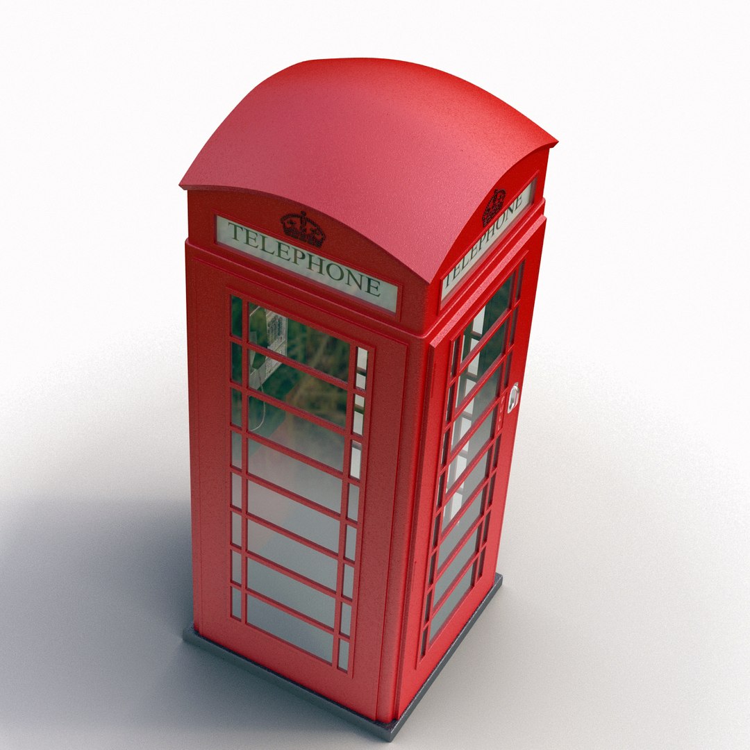 Red Telephone Box 3d 3ds