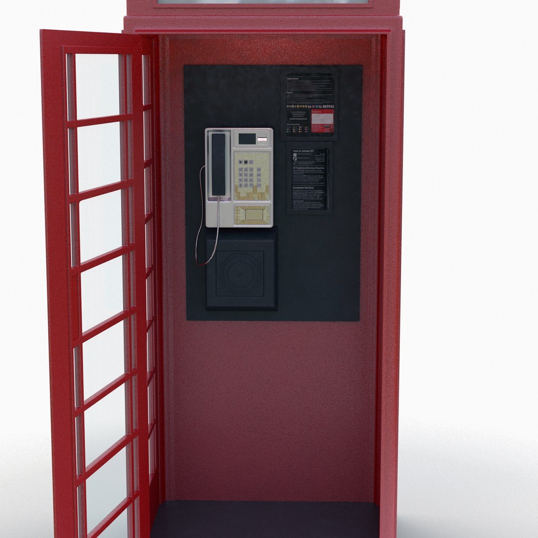 Red Telephone Box 3d 3ds