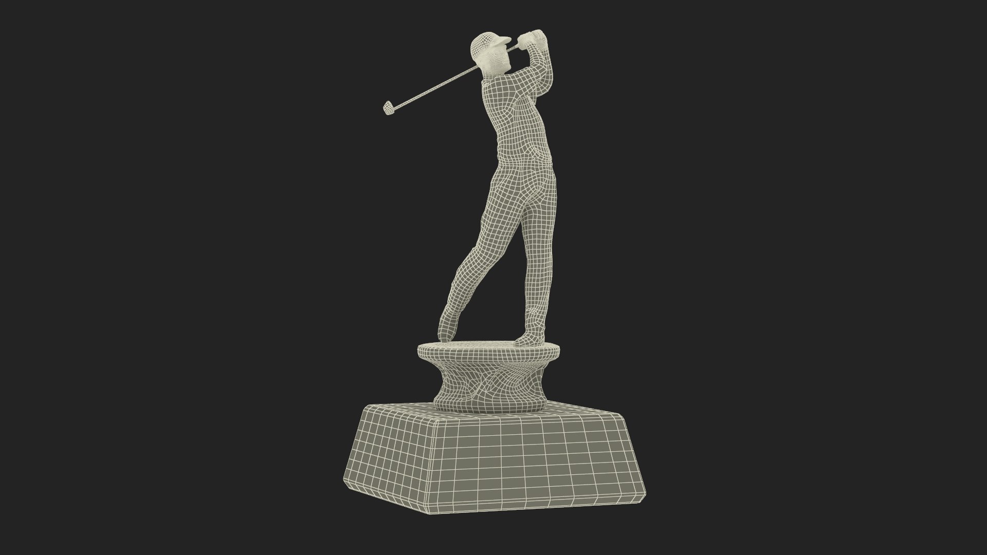 Golf Sport Trophy Bronze 3D Model - TurboSquid 2296098