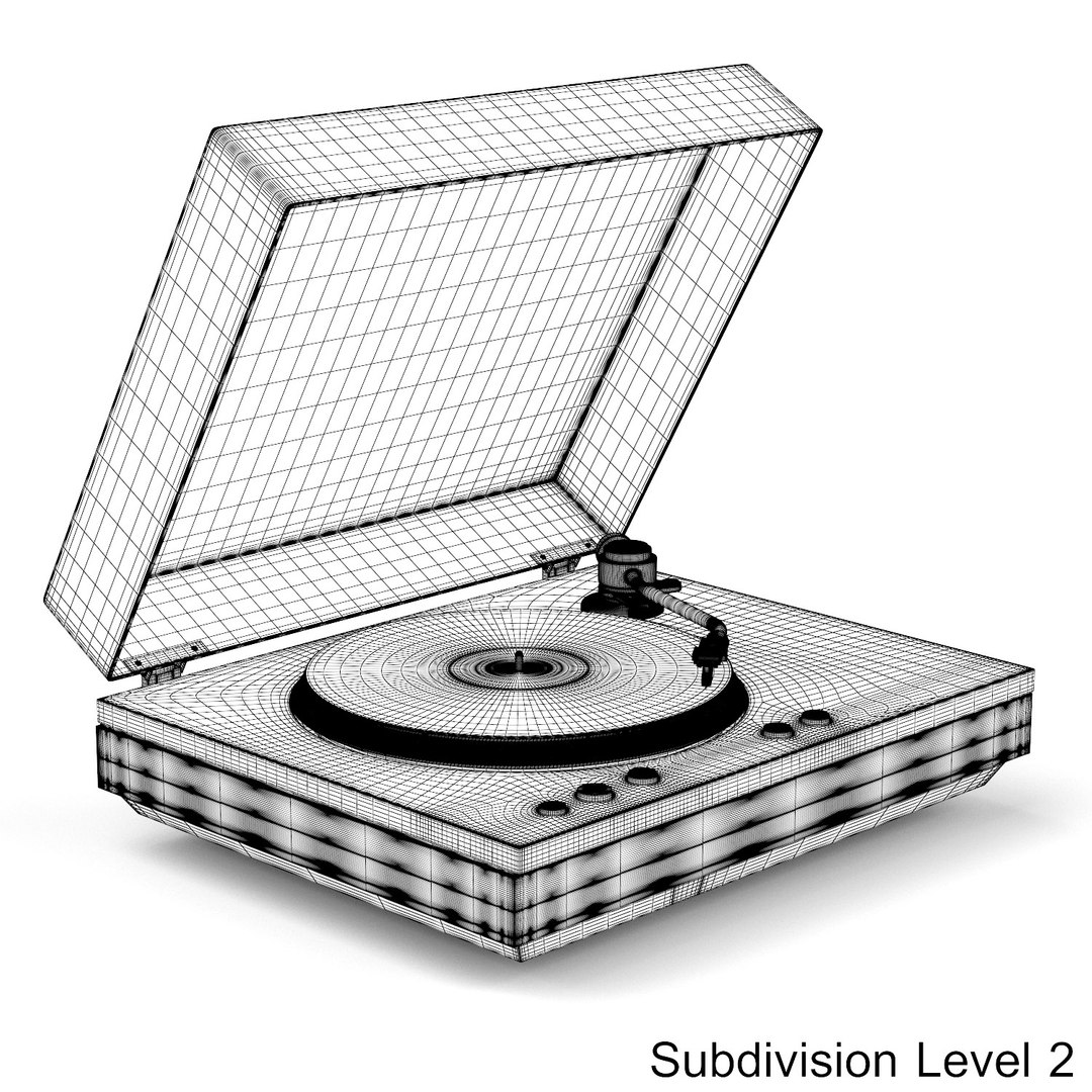 Record Player 3d Max