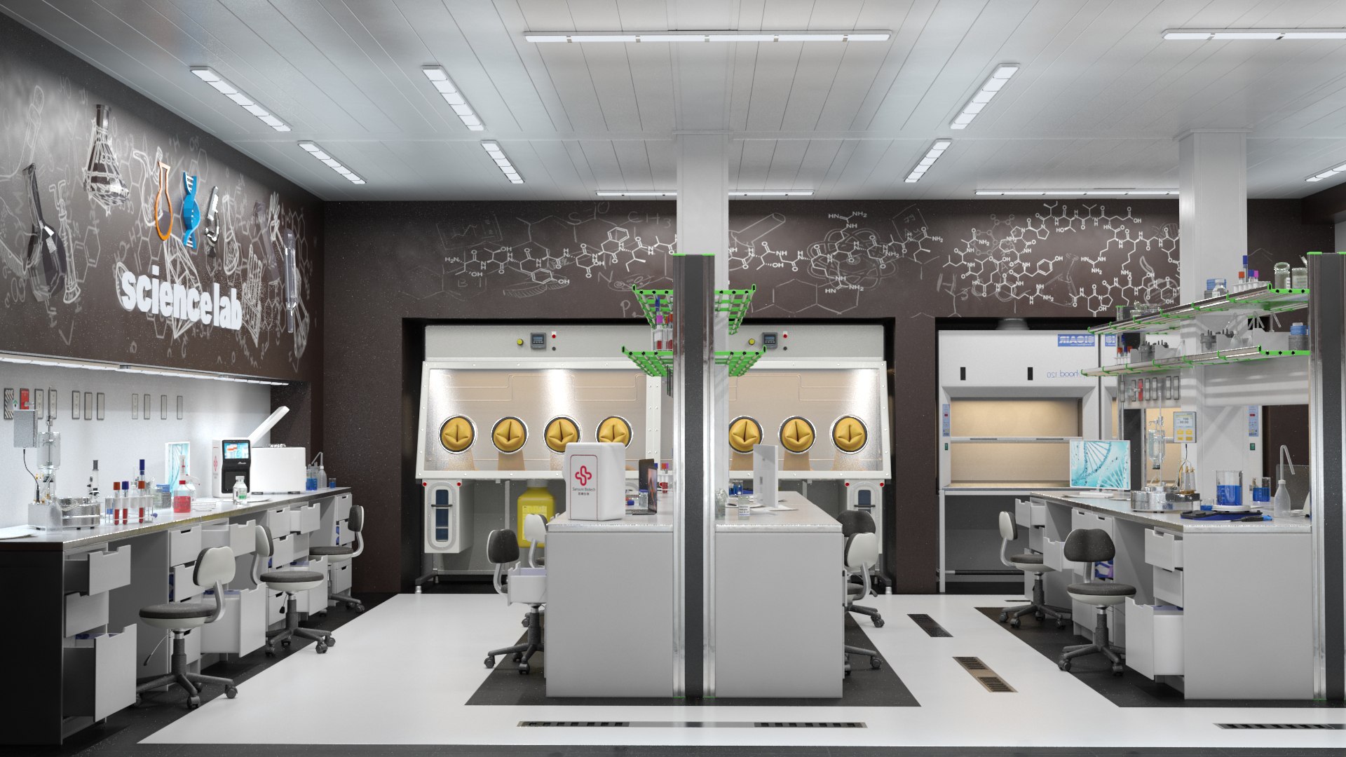 Scientific Chemistry Laboratory 3D Model - TurboSquid 2282924