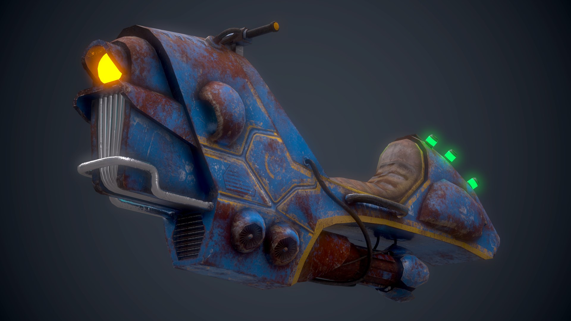 3D Sci-fi Flying Motorcycle - TurboSquid 1441983