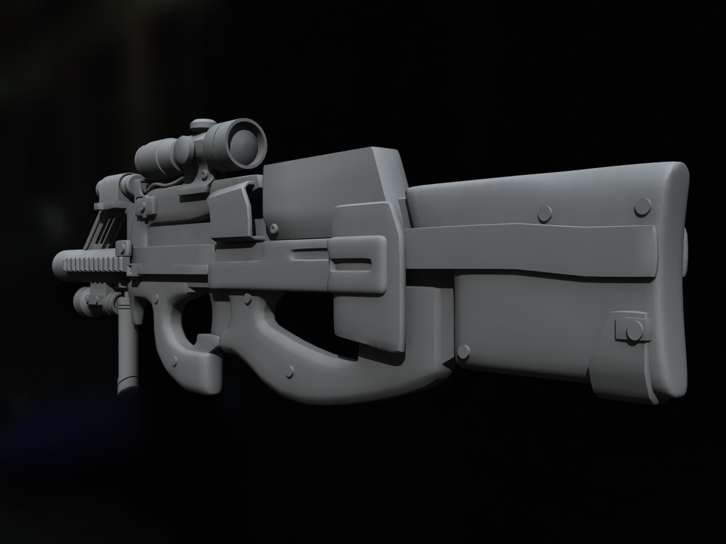 Custom P90 3d Model