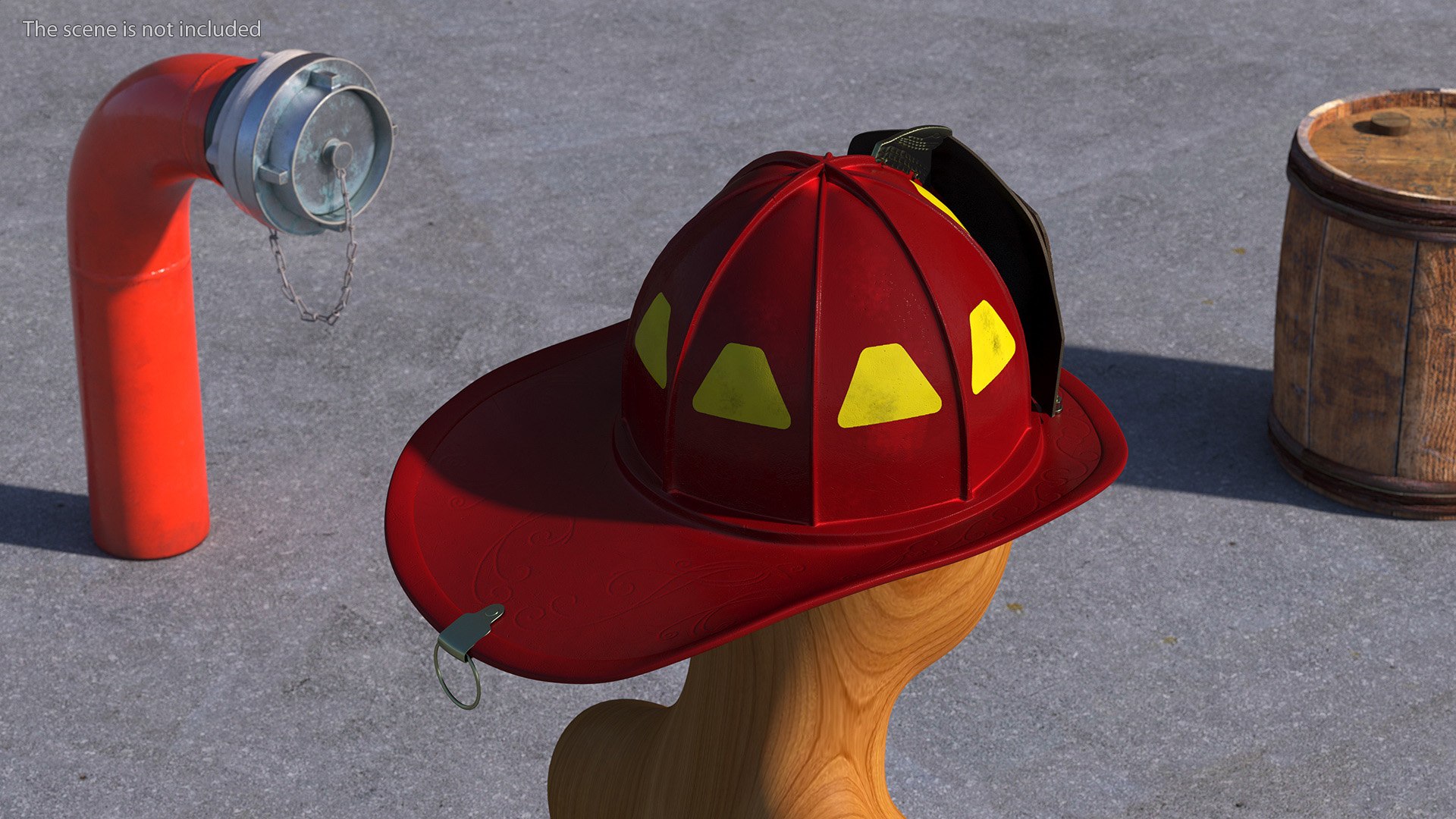 3D Model Firefighter Helmet With Number 343 - TurboSquid 2267780