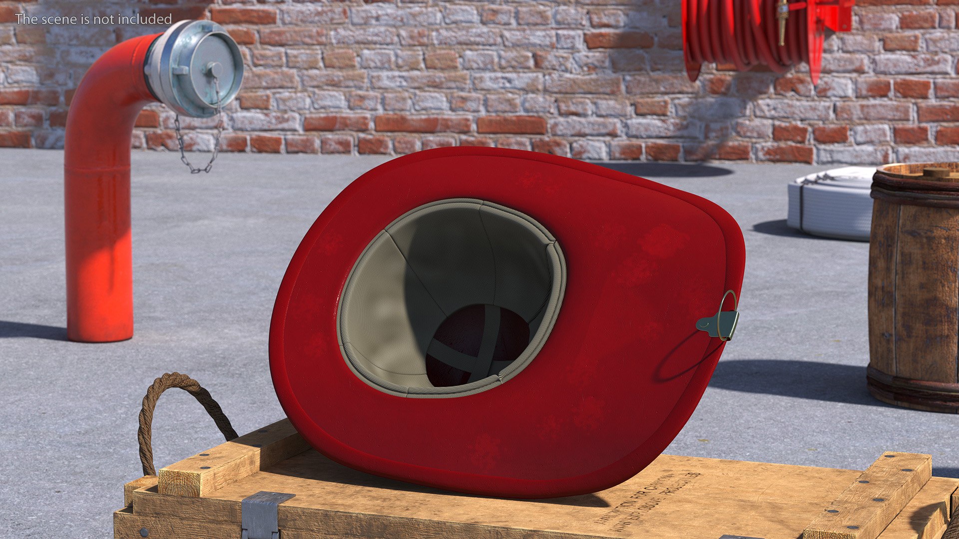 3D Model Firefighter Helmet With Number 343 - TurboSquid 2267780