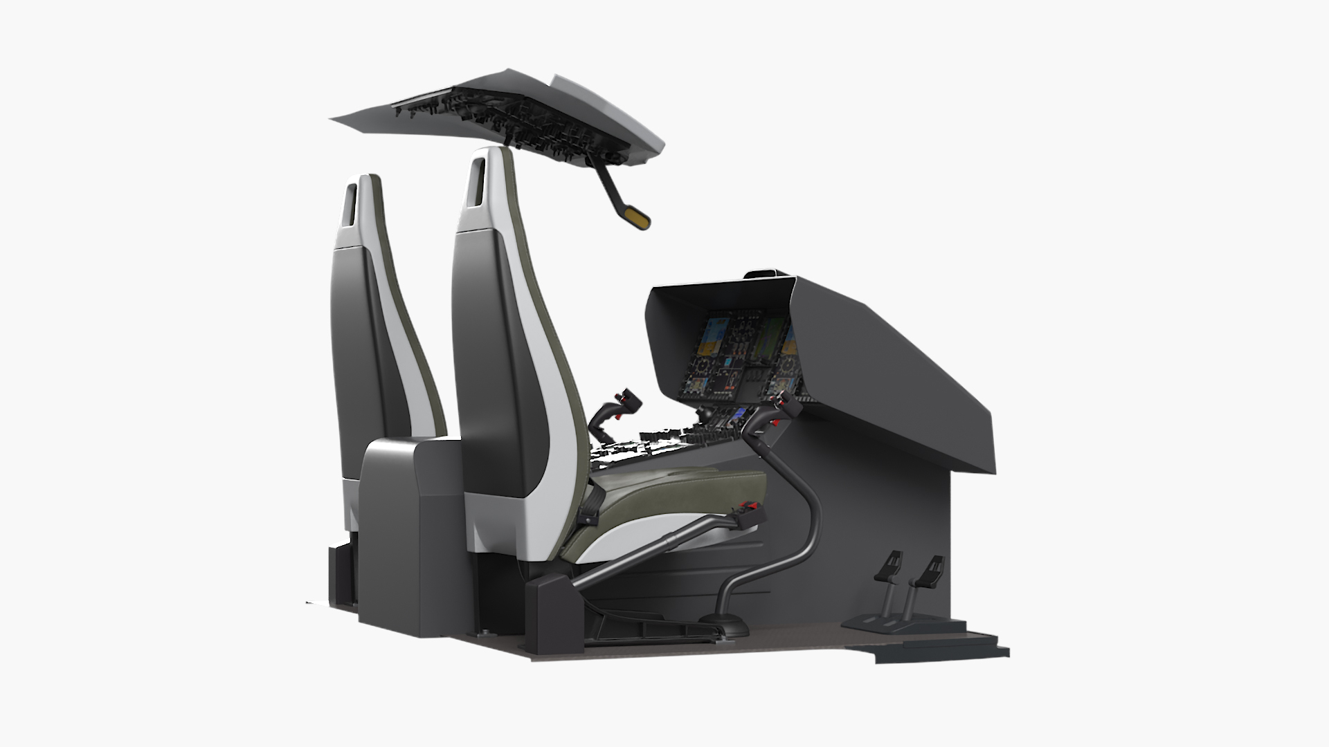 3D Model Utility Helicopter Cockpit - TurboSquid 2310216