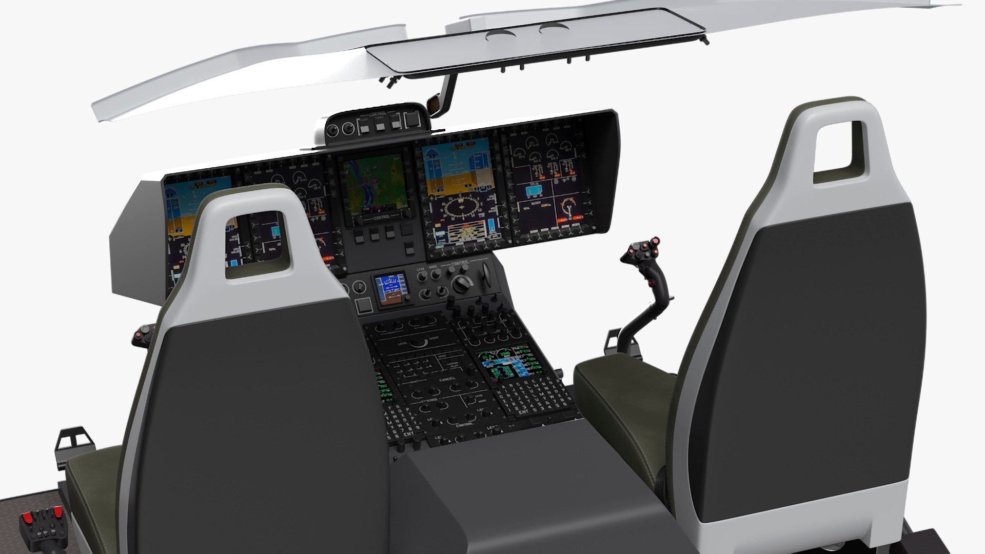 3D Model Utility Helicopter Cockpit - TurboSquid 2310216