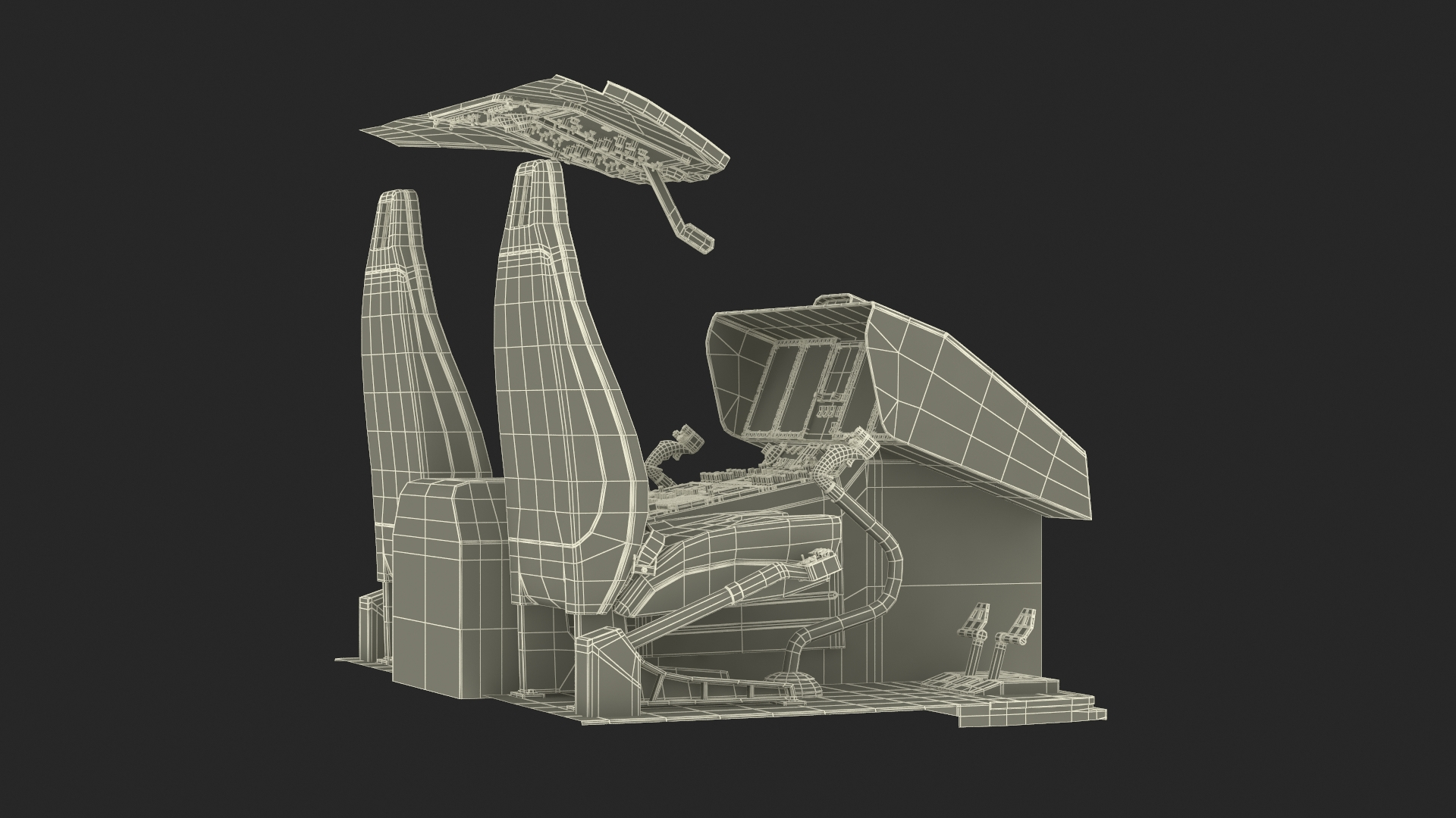 3D Model Utility Helicopter Cockpit - TurboSquid 2310216