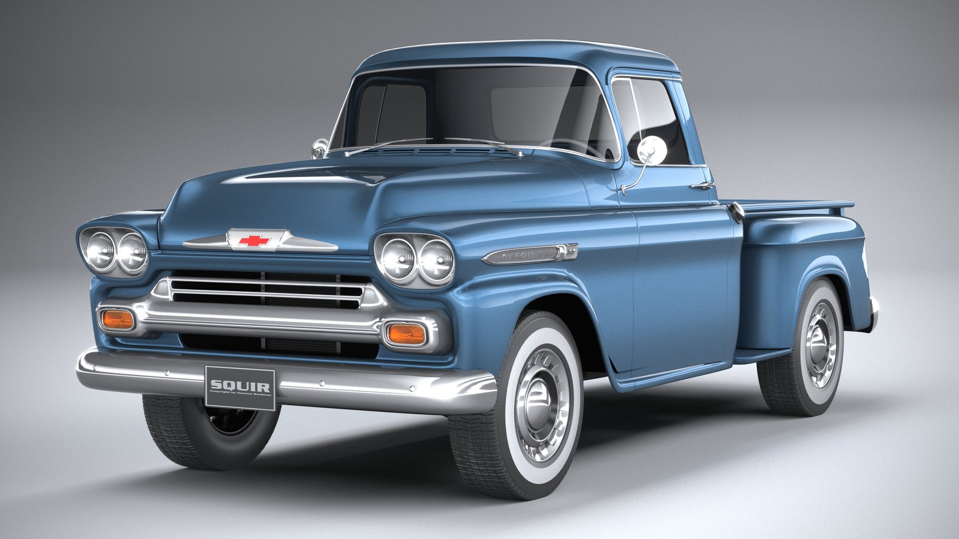 Chevrolet Apache Stepside Pickup 1958 Model - TurboSquid 2411917