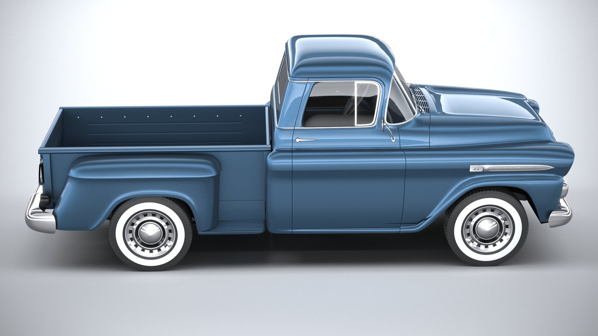 Chevrolet Apache Stepside Pickup 1958 Model - TurboSquid 2411917