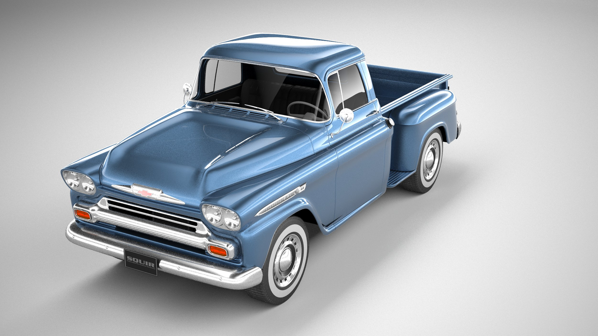 Chevrolet Apache Stepside Pickup 1958 Model - TurboSquid 2411917