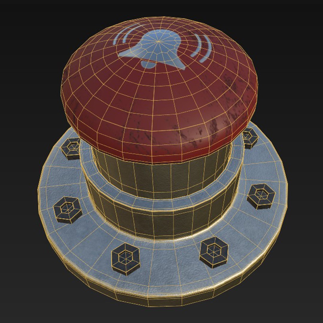 3d Panic Alarm Button Unreal Model
