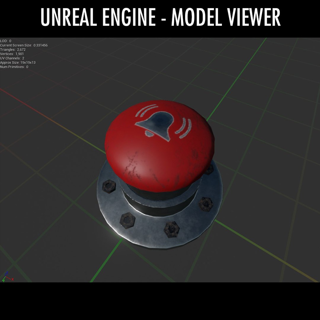 3d Panic Alarm Button Unreal Model