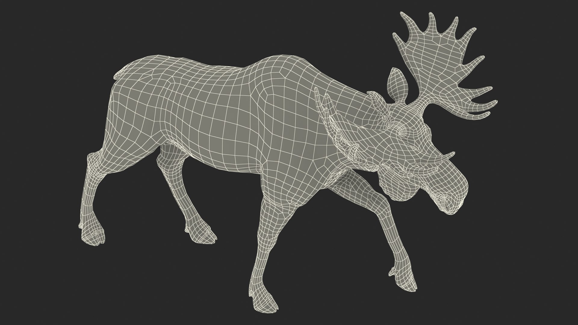Walking Moose Fur model - TurboSquid 2094442