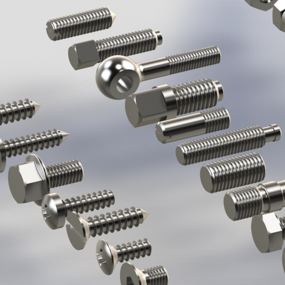 3d Model Nut Bolt