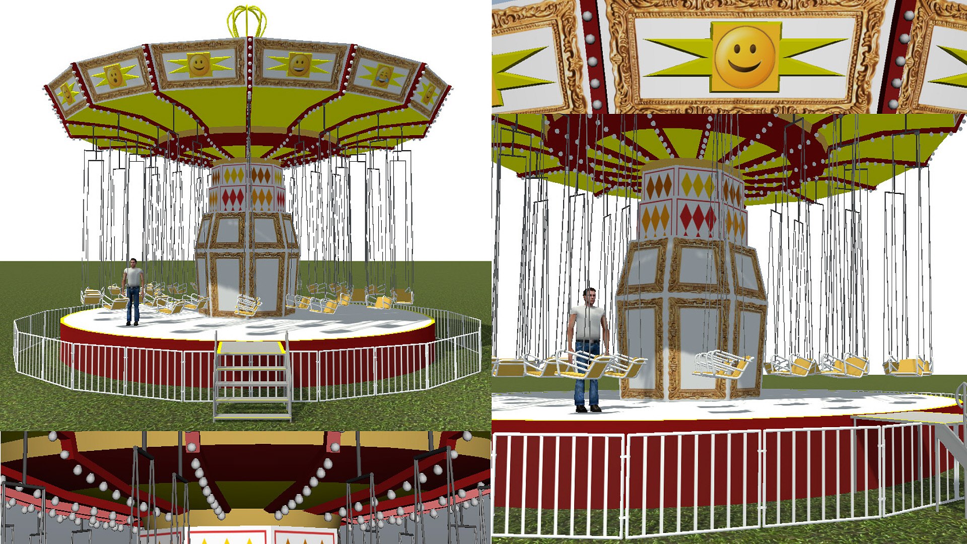 Classic Swings Carnival Ride 3D - TurboSquid 1793649