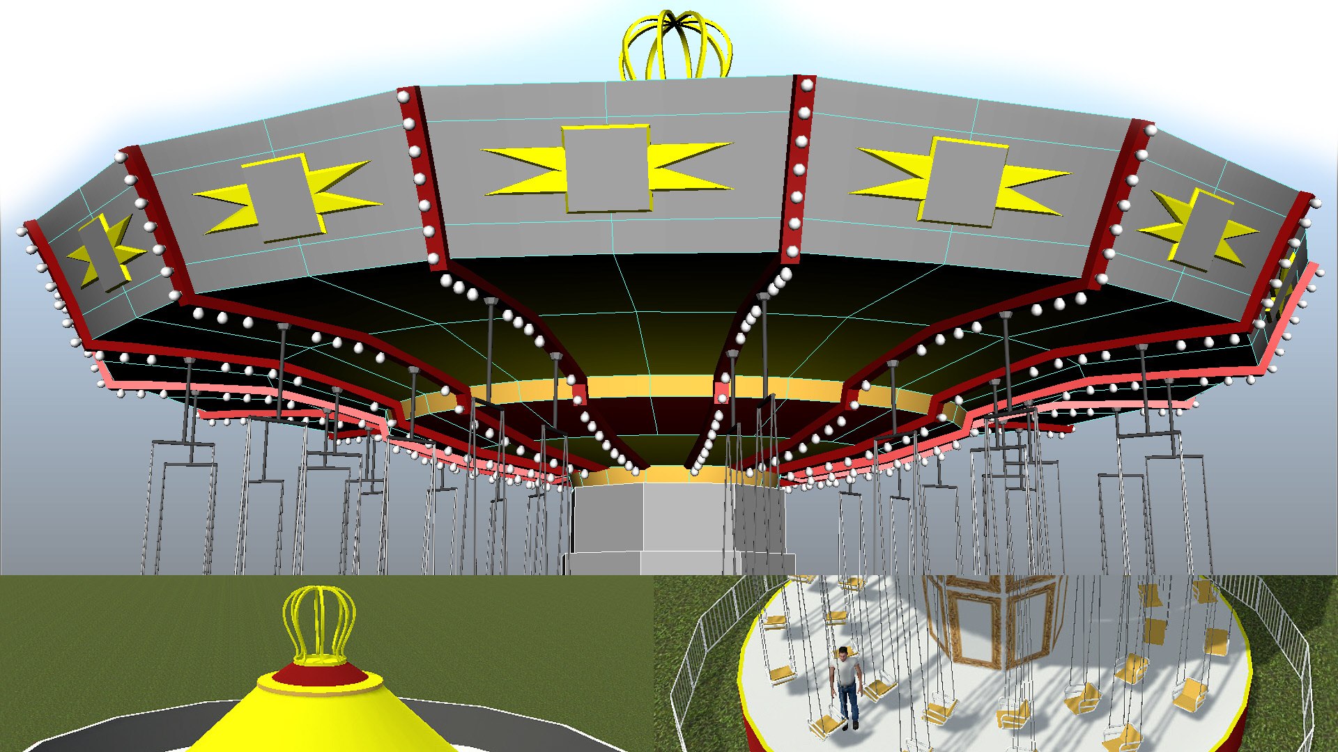 Classic Swings Carnival Ride 3D - TurboSquid 1793649