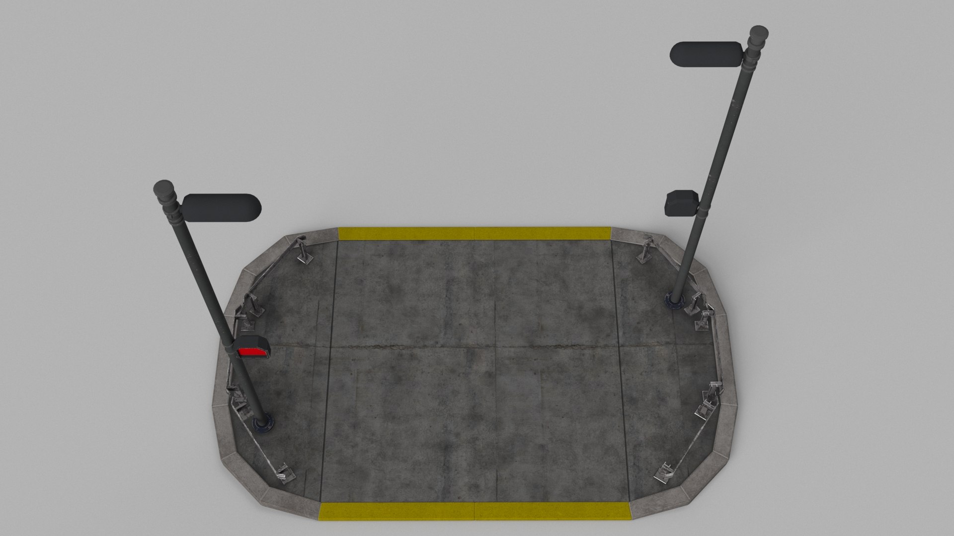 Traffic Island Model - TurboSquid 2149236