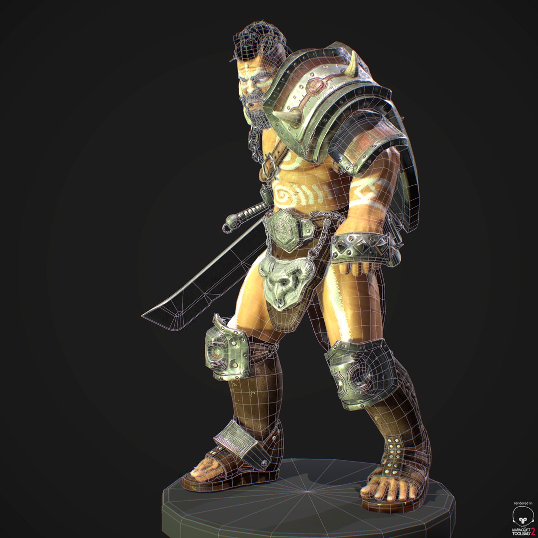 3d Orc Rigged Character Model