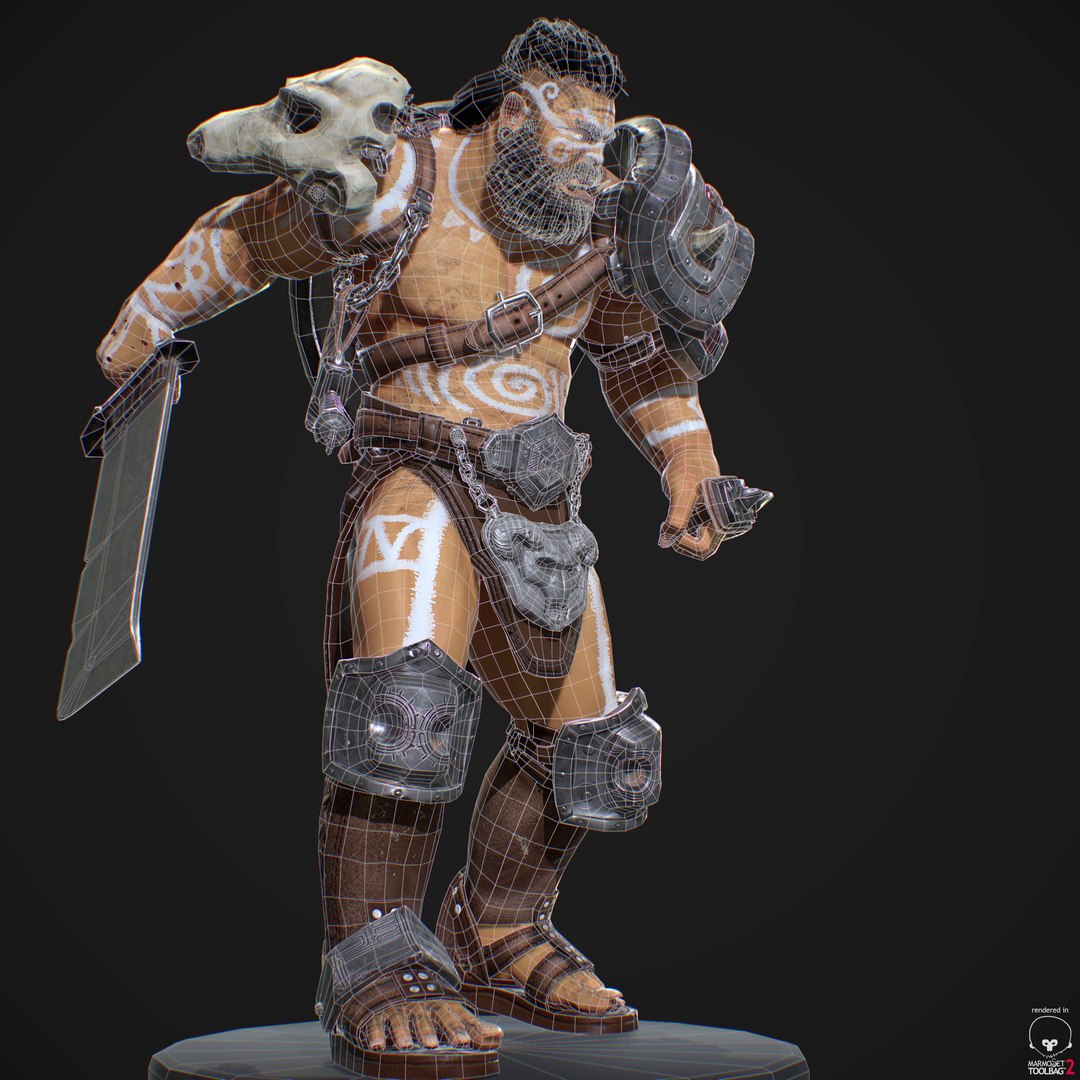 3d Orc Rigged Character Model