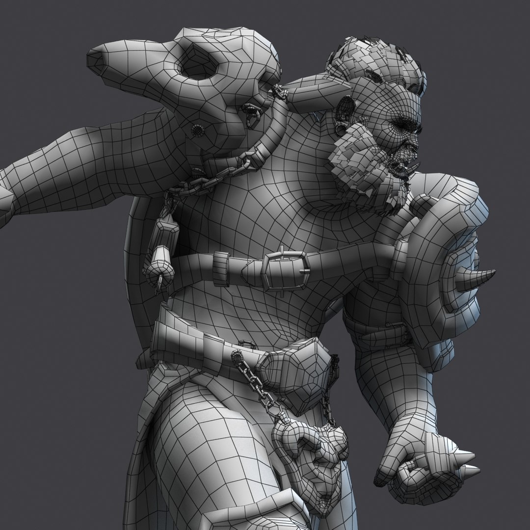 3d Orc Rigged Character Model
