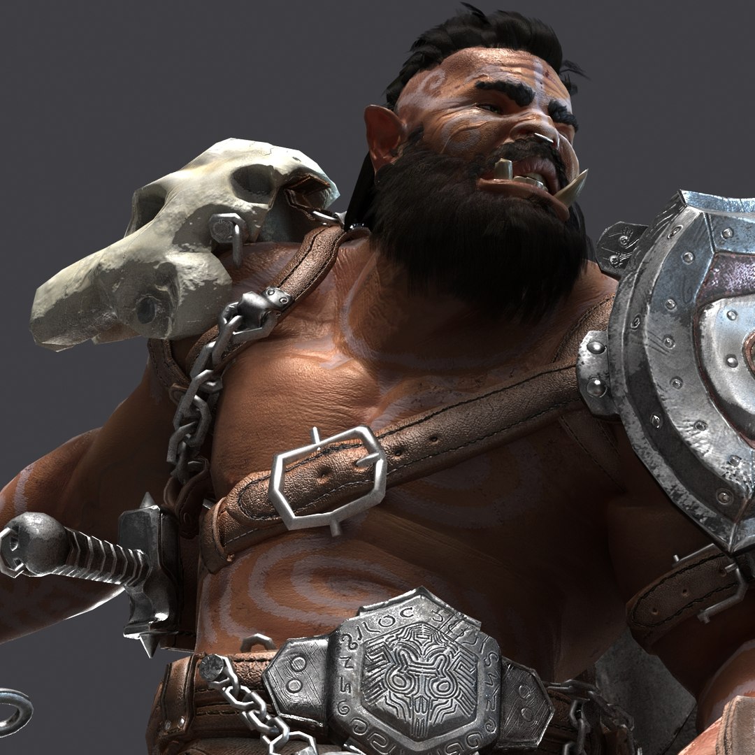 3d Orc Rigged Character Model