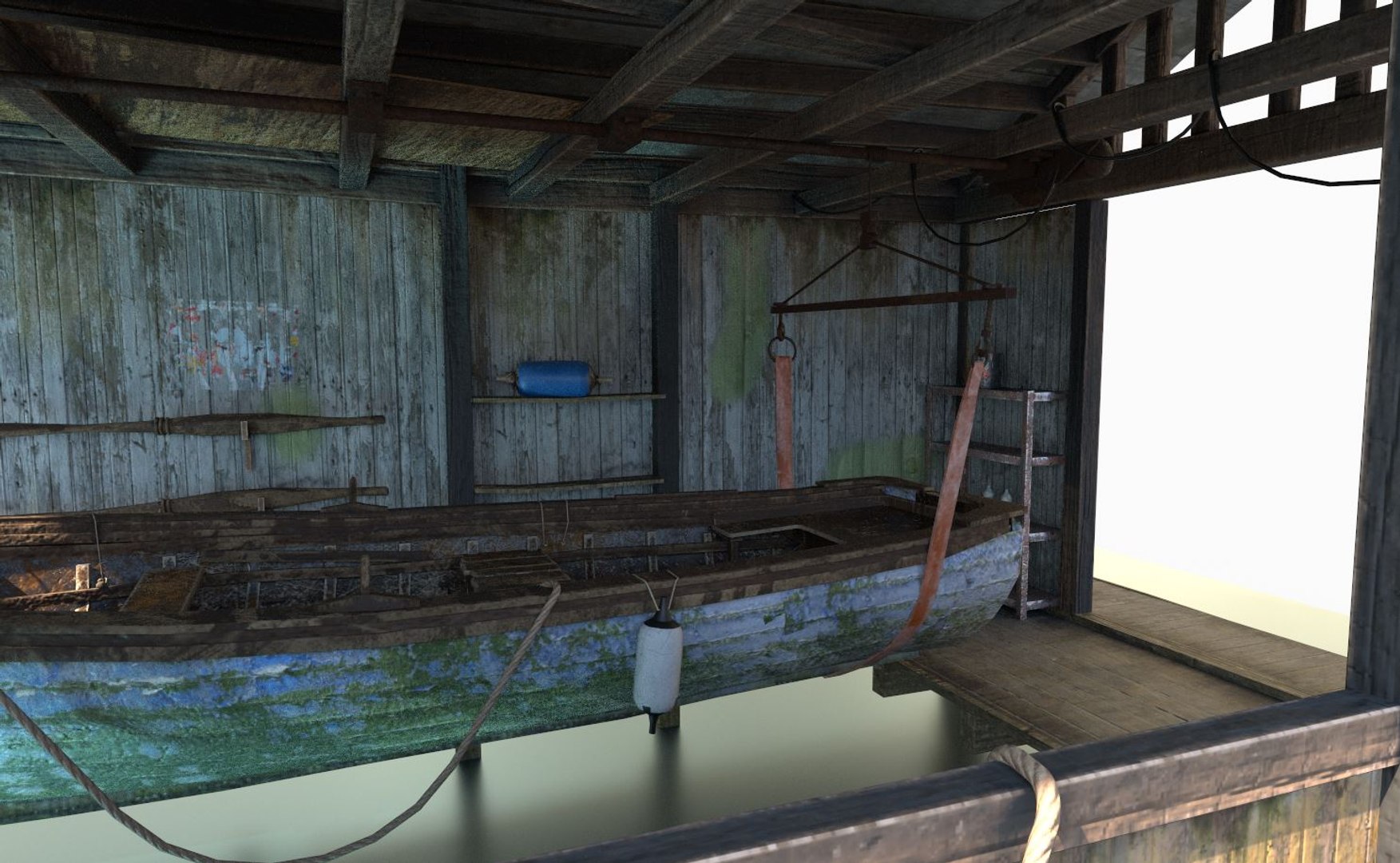 3D Boathouse Model - TurboSquid 1972859