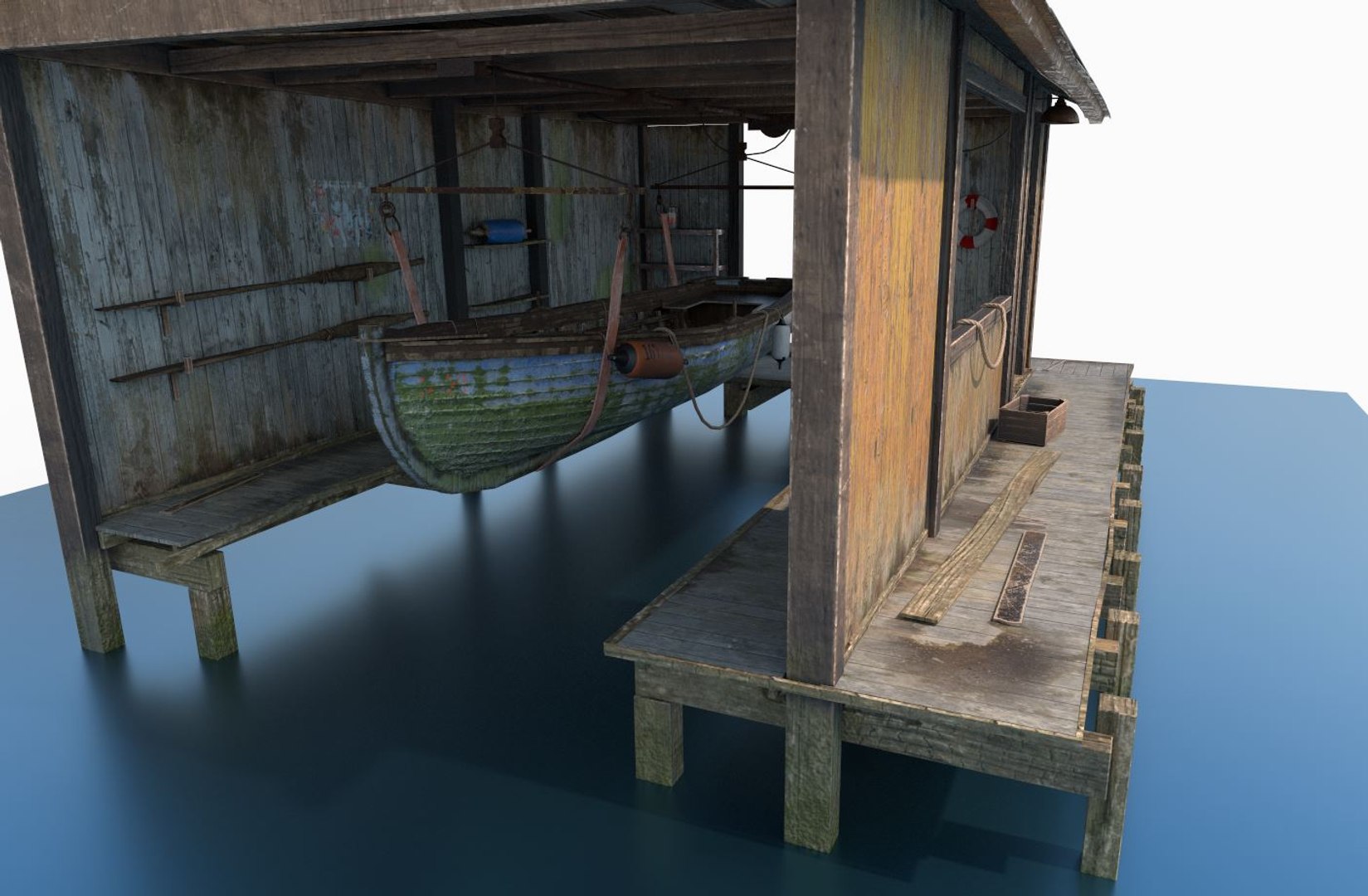 3D Boathouse Model - TurboSquid 1972859